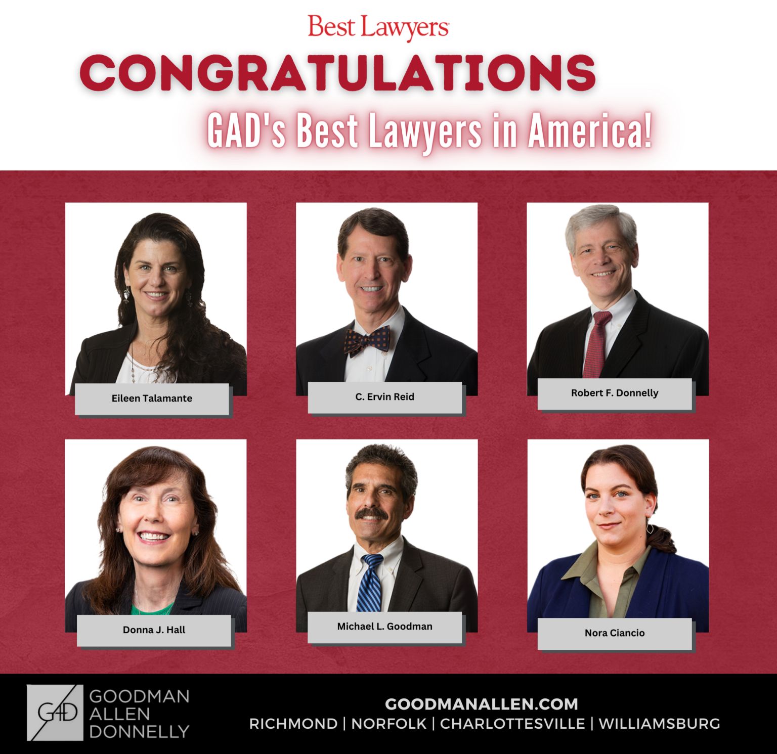Six Goodman Allen Donnelly Lawyers named to 2024 Best Lawyers List - Goodman Allen Donnelly