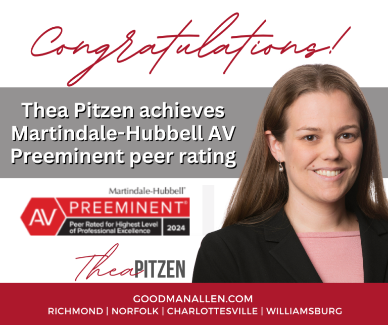 Thea Pitzen Achieves Martindale-Hubbell AV Preeminent Peer Rating ...